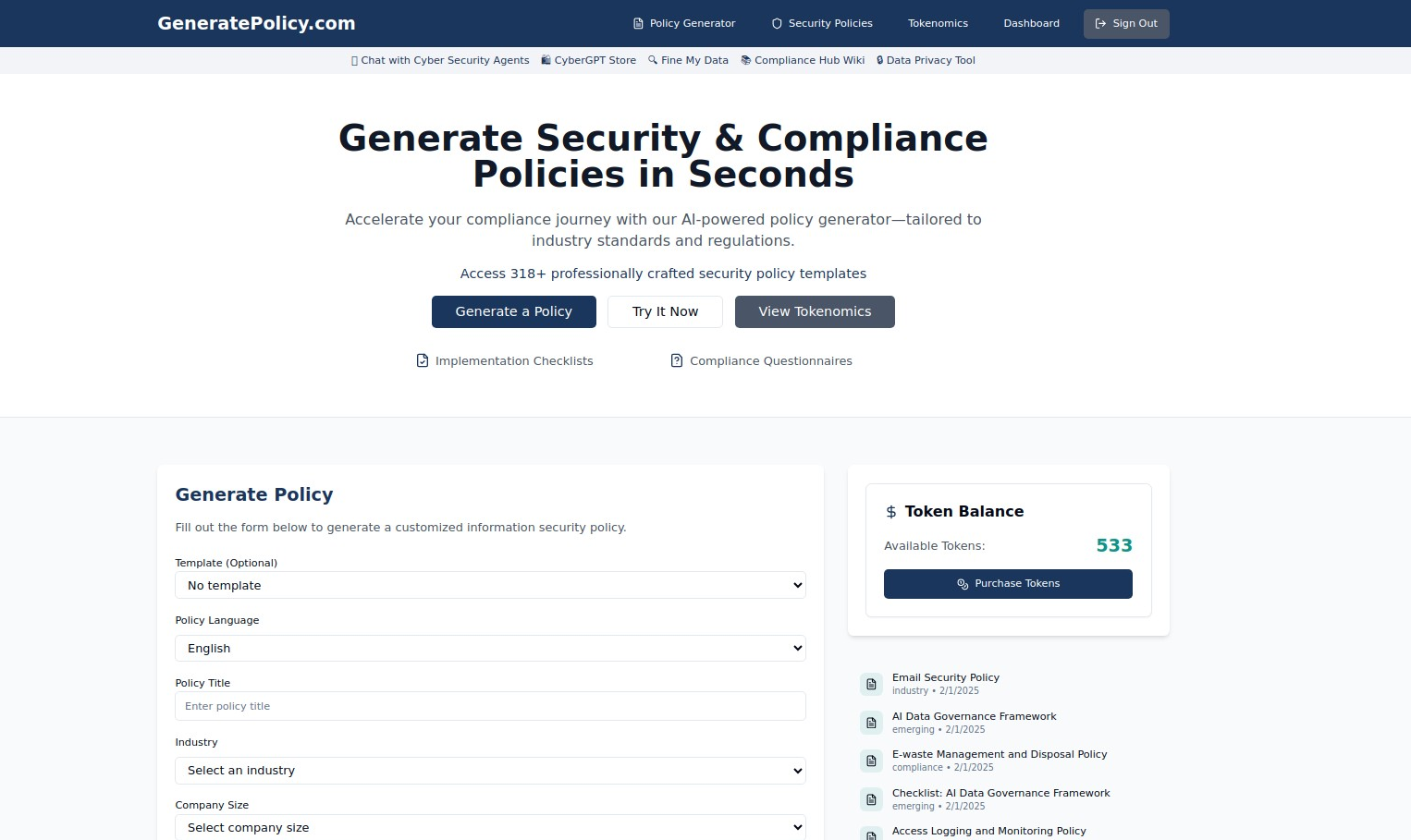 Revolutionizing Compliance with AI: A Deep Dive into GeneratePolicy.com Revolutionizing Compliance with AI: A Deep Dive into GeneratePolicy.com